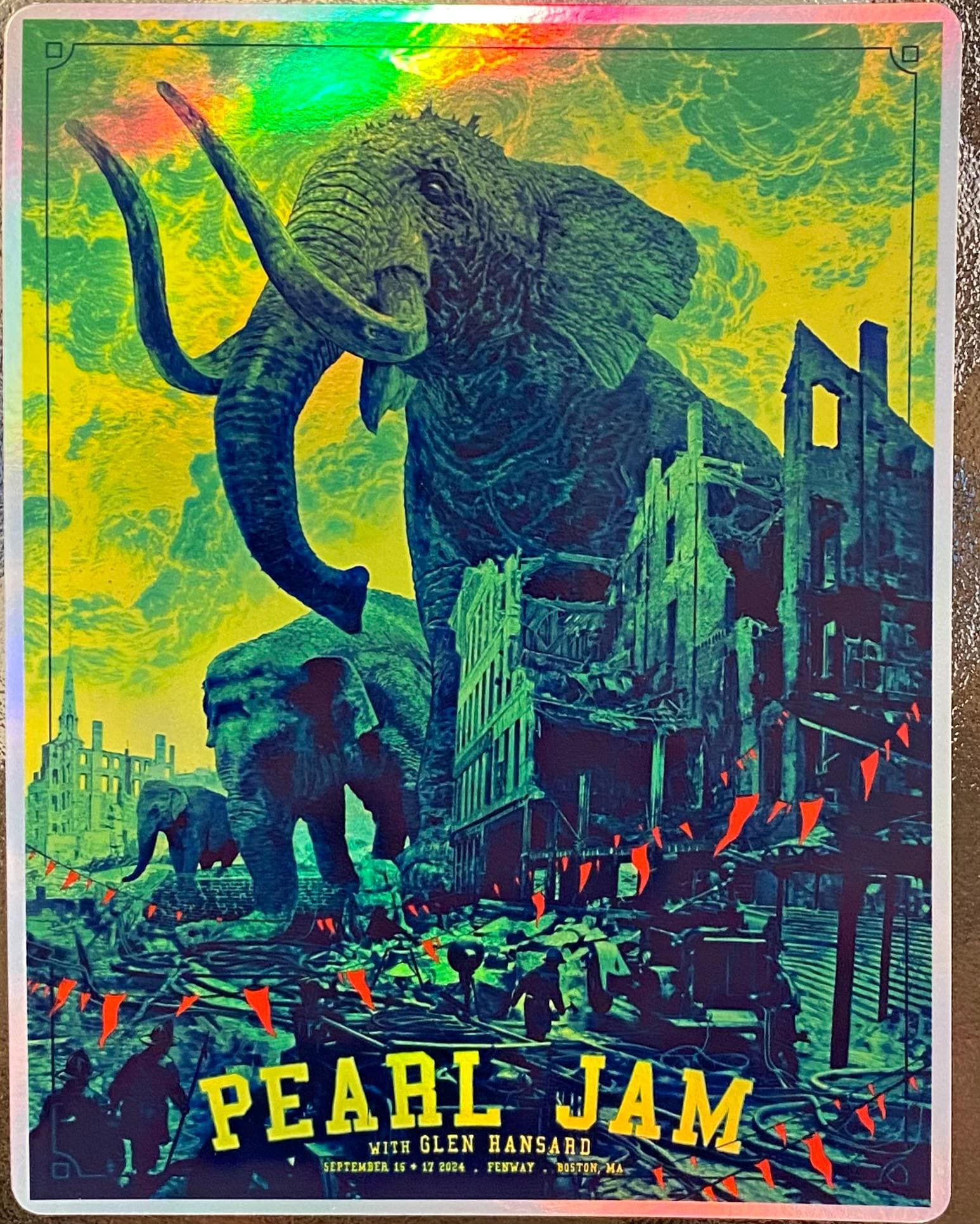 Pearl Jam Boston Sticker/poster - Etsy