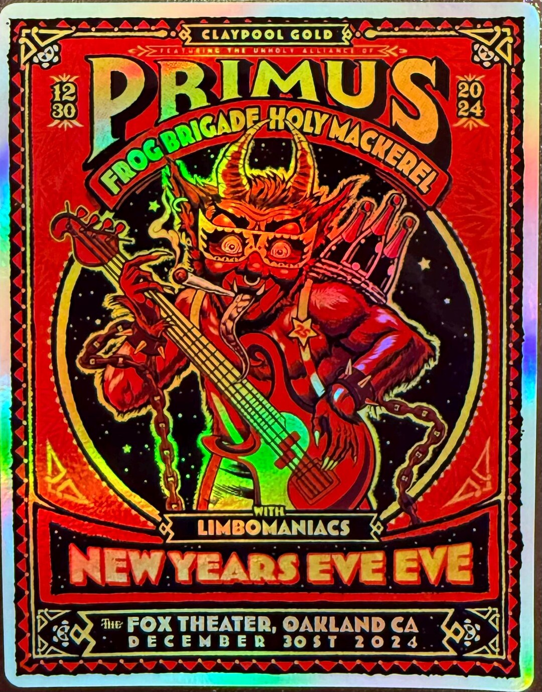Primus Oakland Ca Sticker/poster Dec 30th - Etsy