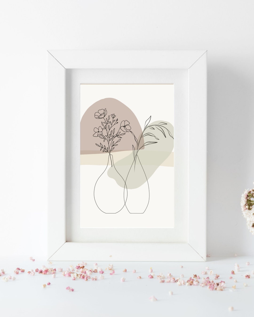 Boho Vases Minimal Art Decor Printable Wall Decor Line Art Printable ...