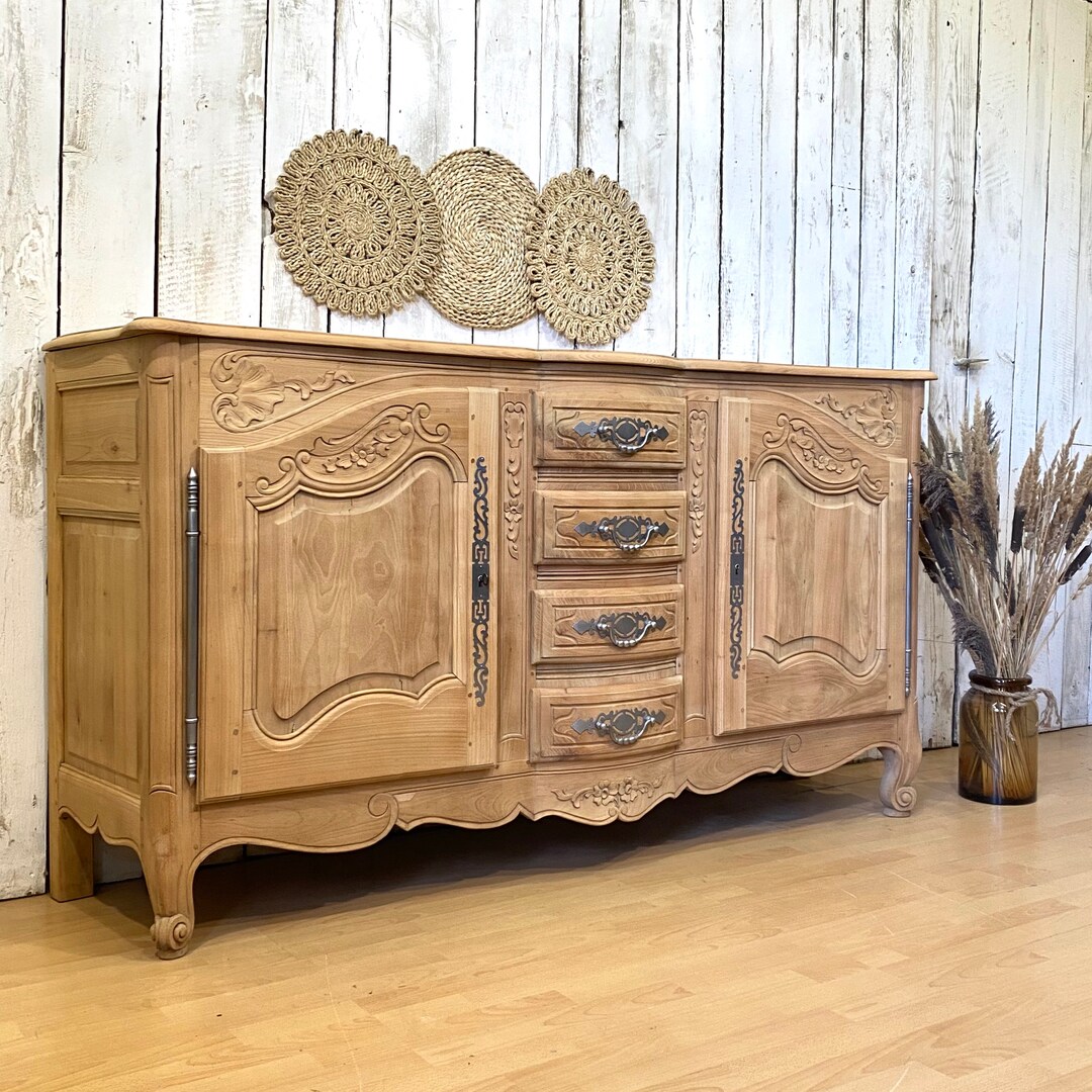 French Dressoir Louis XV, Walnut Commode Vintage Chest of Drawers ...