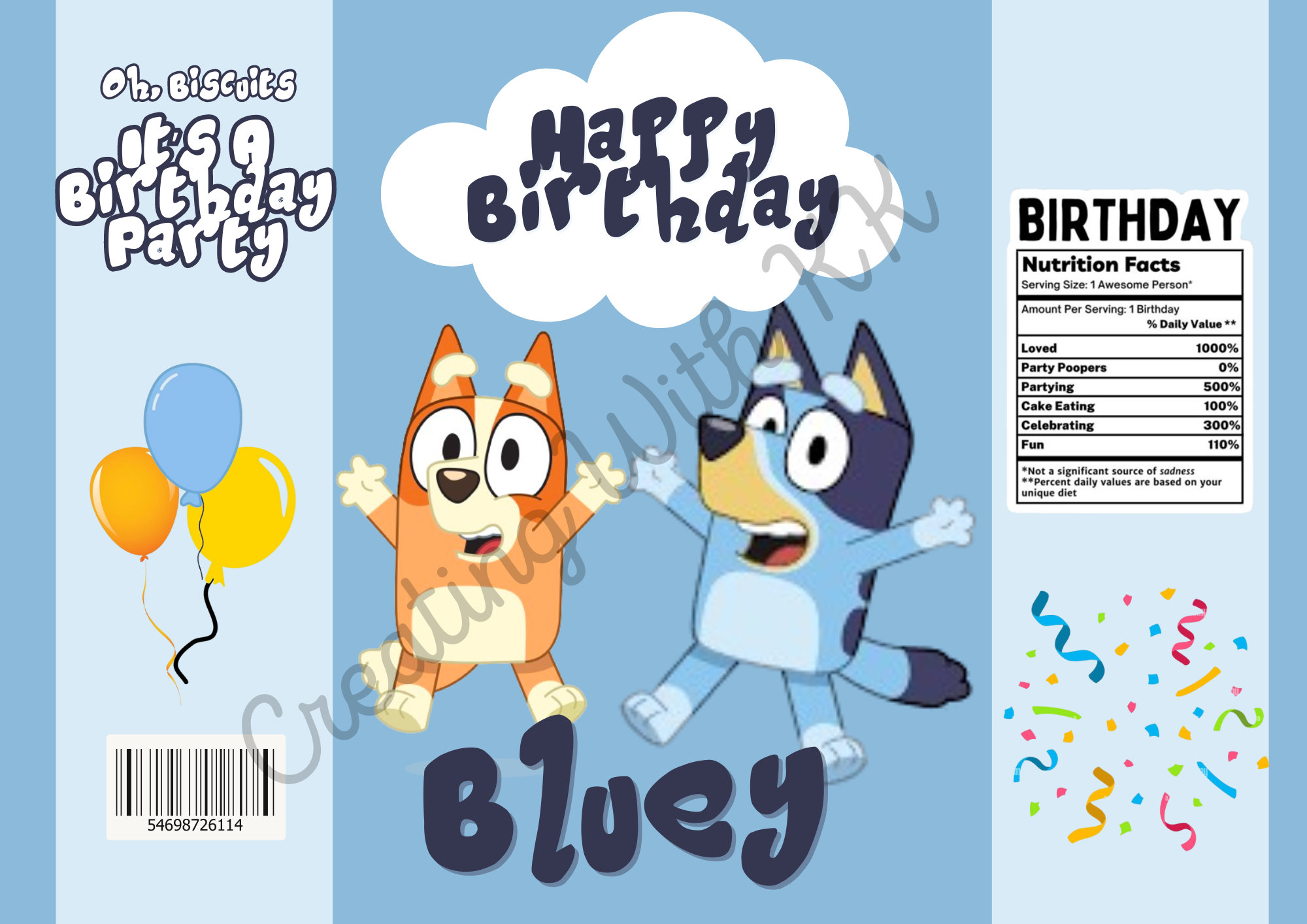 Bluey Labels - Etsy