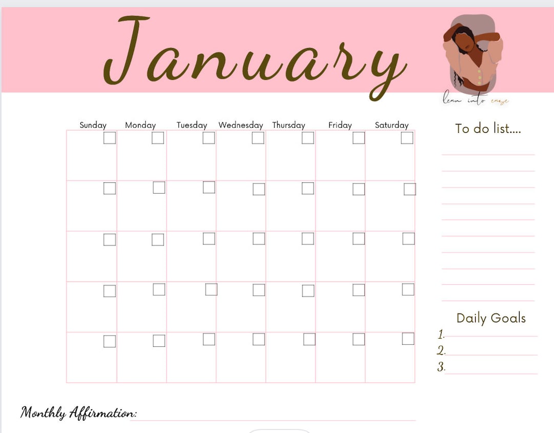 Editable Calendar: Printable, Reusable, Goodnotes Compatible (digital ...