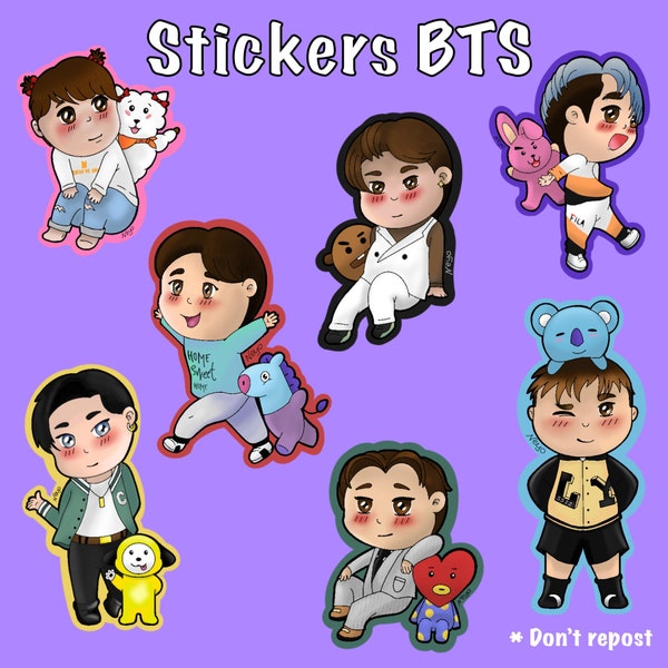 Bts stickers - Etsy España