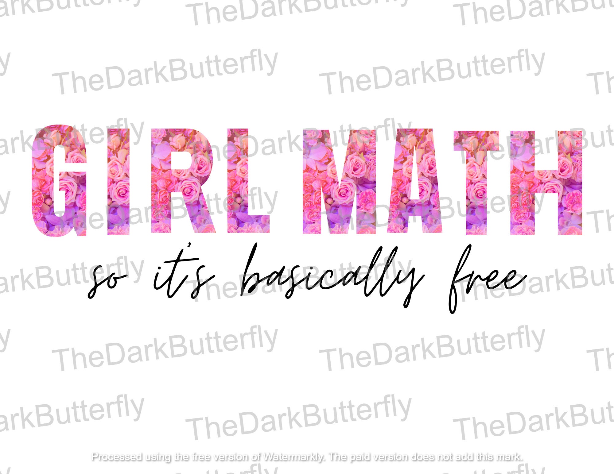 Girl Math Roses Background PNG - Etsy