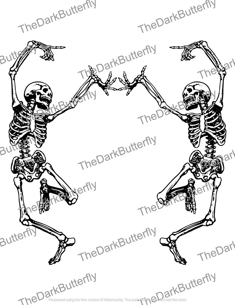 Dancing Skeletons PNG - Etsy
