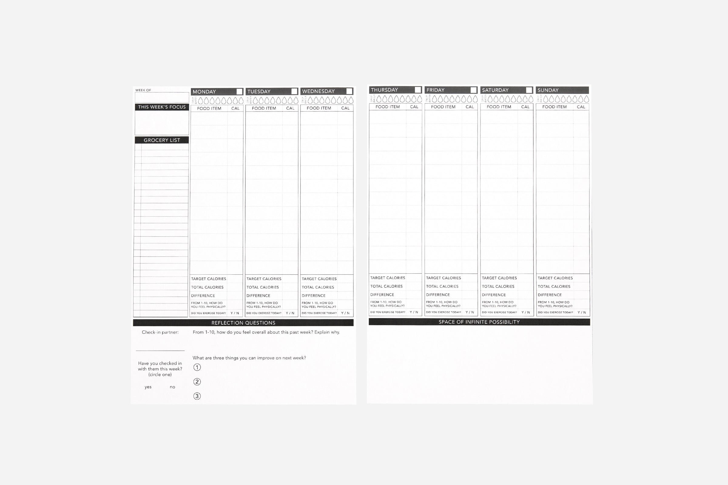 Digital Calorie Tracker (printable) - Etsy