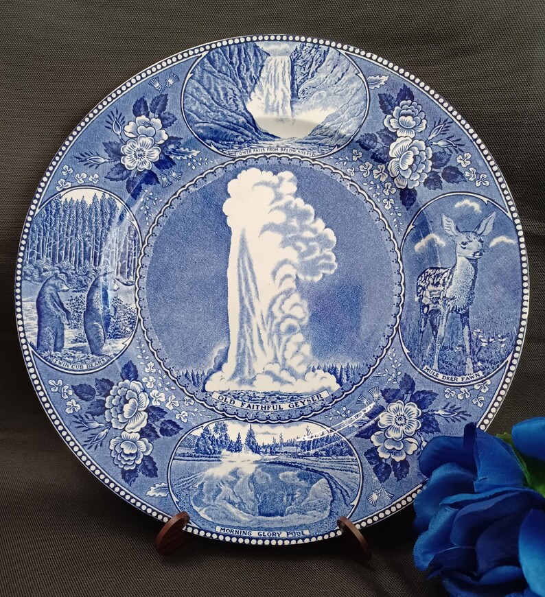 Antique Old English Staffordshire Ware 10 Yellowstone - Etsy