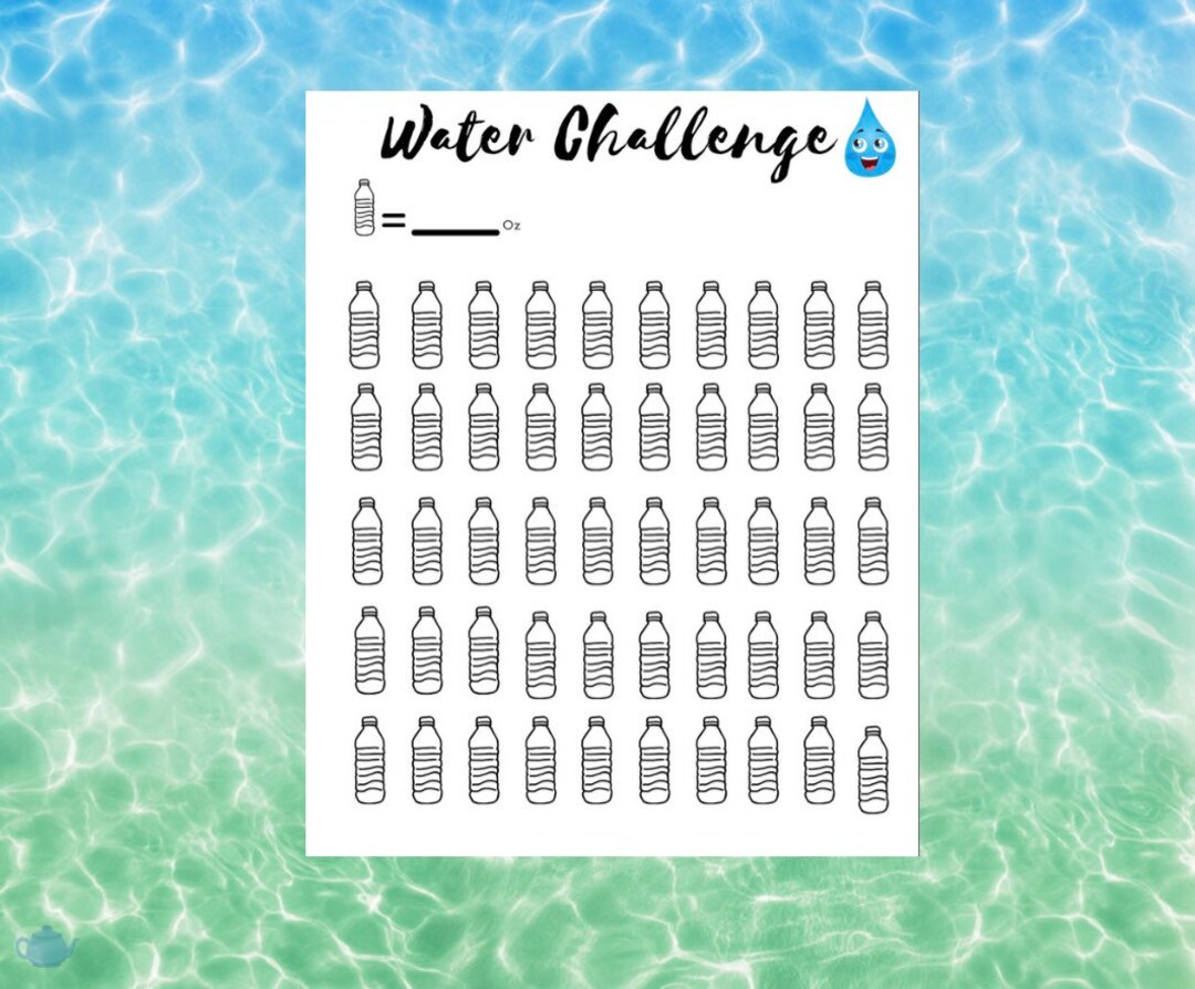 Water Tracker Hydration Habit Happy Planner Inserts Printable PDF ...