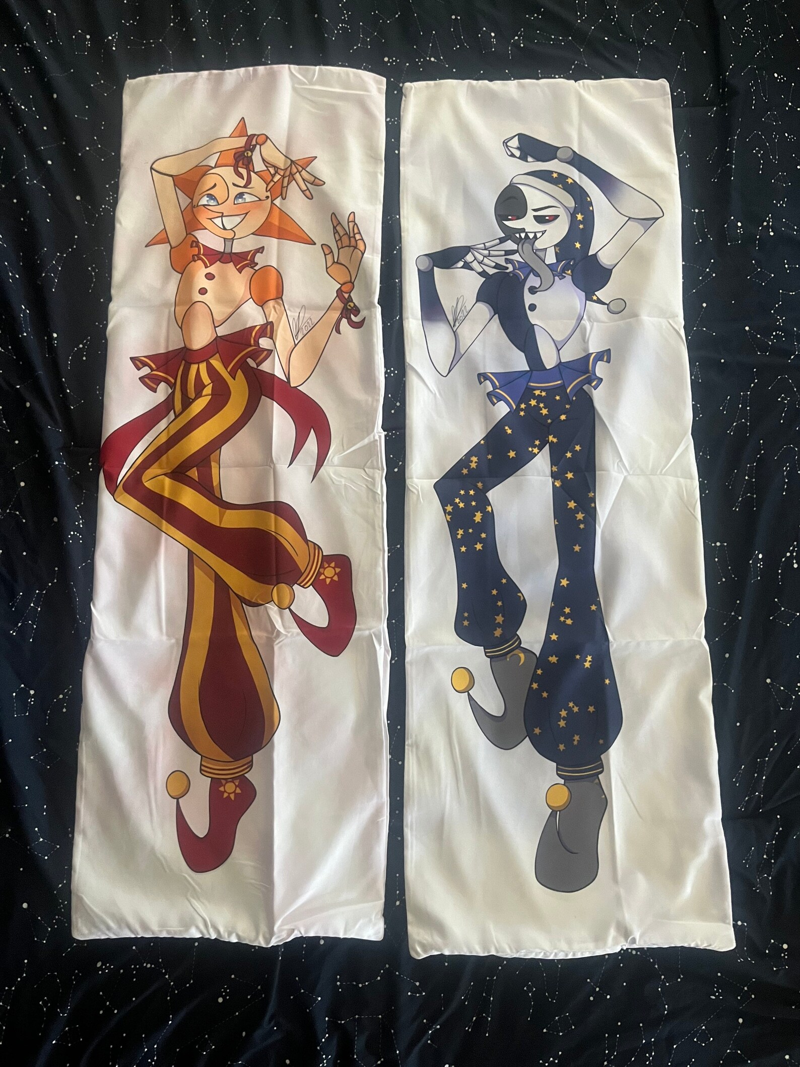 Fnaf Sun And Moon Body Pillow Cover 40x120 Cm Etsy