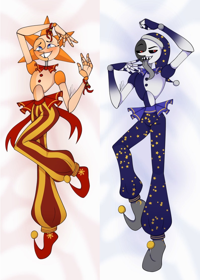 Fnaf Sun And Moon Body Pillow Cover 40x120 Cm Etsy