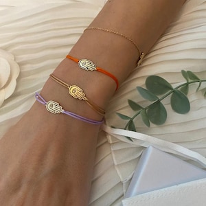 Bridal Party Gift Hand of Fatima Bracelet for Bridal Party, Bridesmaid Bracelet in Solid 14K ...