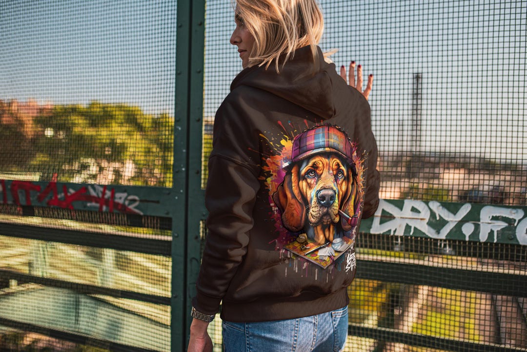 Urban Safari Detective Bloodhound Hoodie - Unisex Sleuth-inspired ...