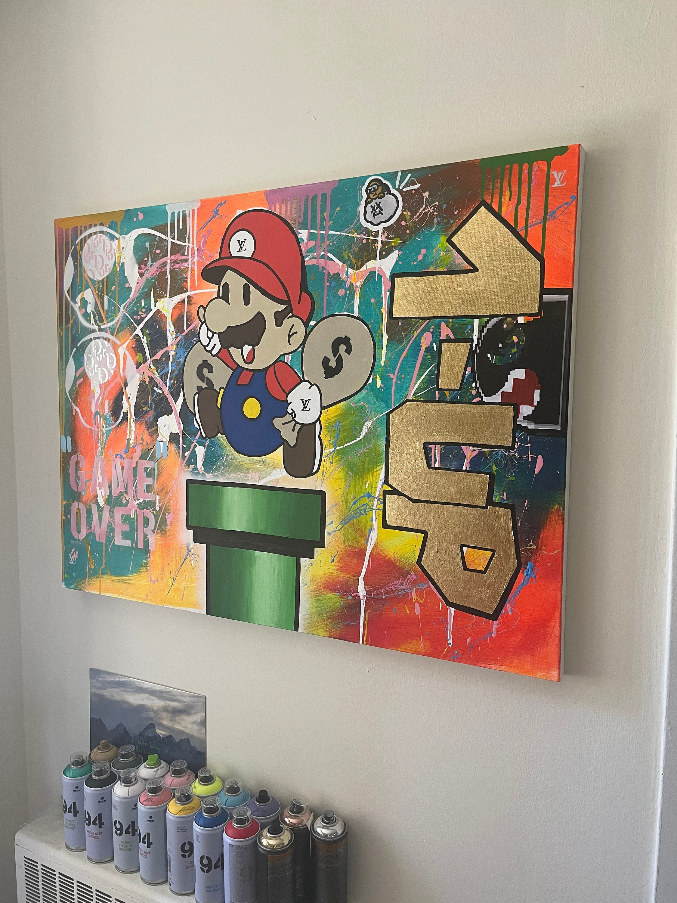 Art Pop Art Super Drippy Bros (super Mario) - Etsy