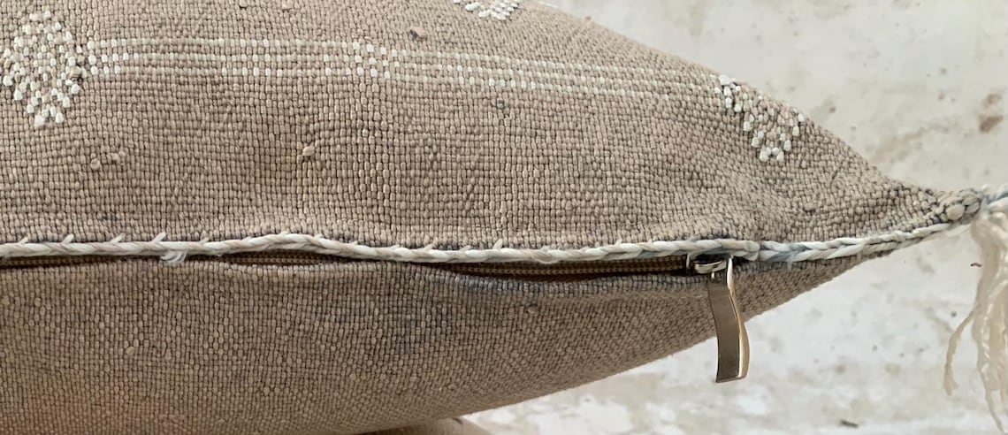 Contemporary Pillow, Beige Color, Silk Pillow, Sabra Pillow, Pillow ...
