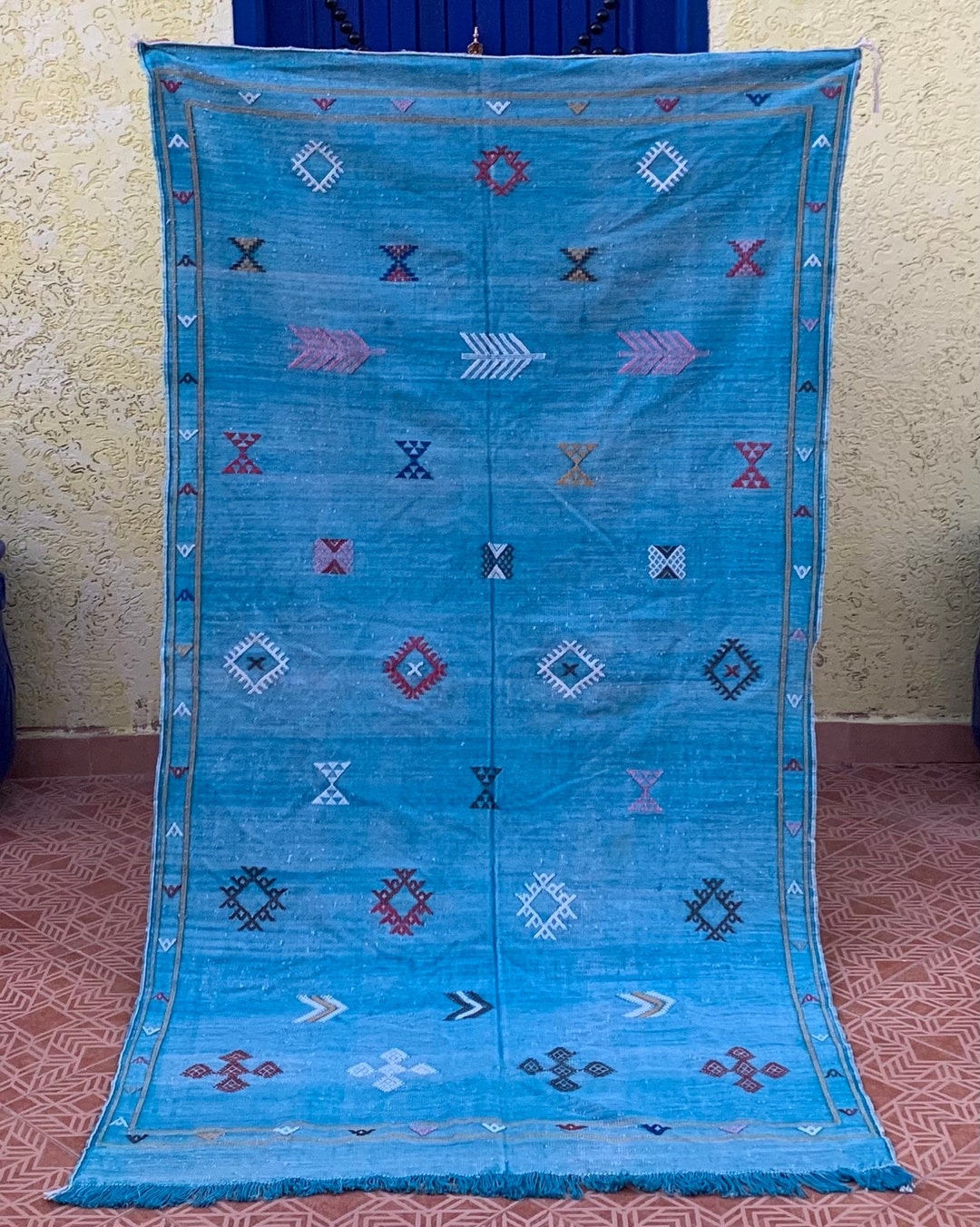 Moroccan Cactus Silk Rug, Authentic Rug, Genuine Silk Rug, Handmade Rug ...