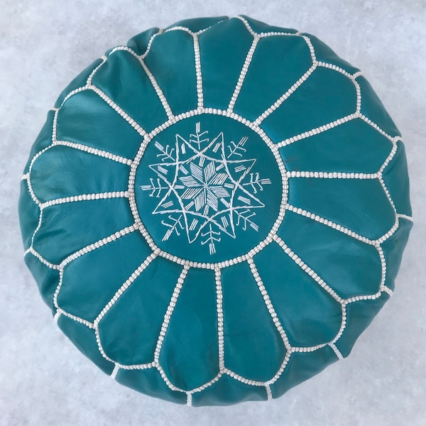 Turquoise Pouf - Etsy