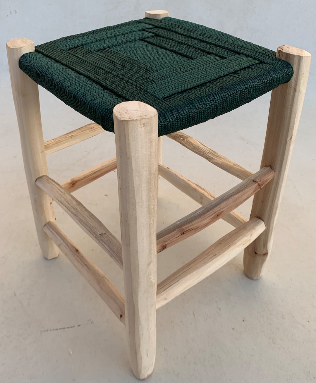 Moroccan Stool, Handmade Nylon Stool, Wood Stool. Traditional Stool ...