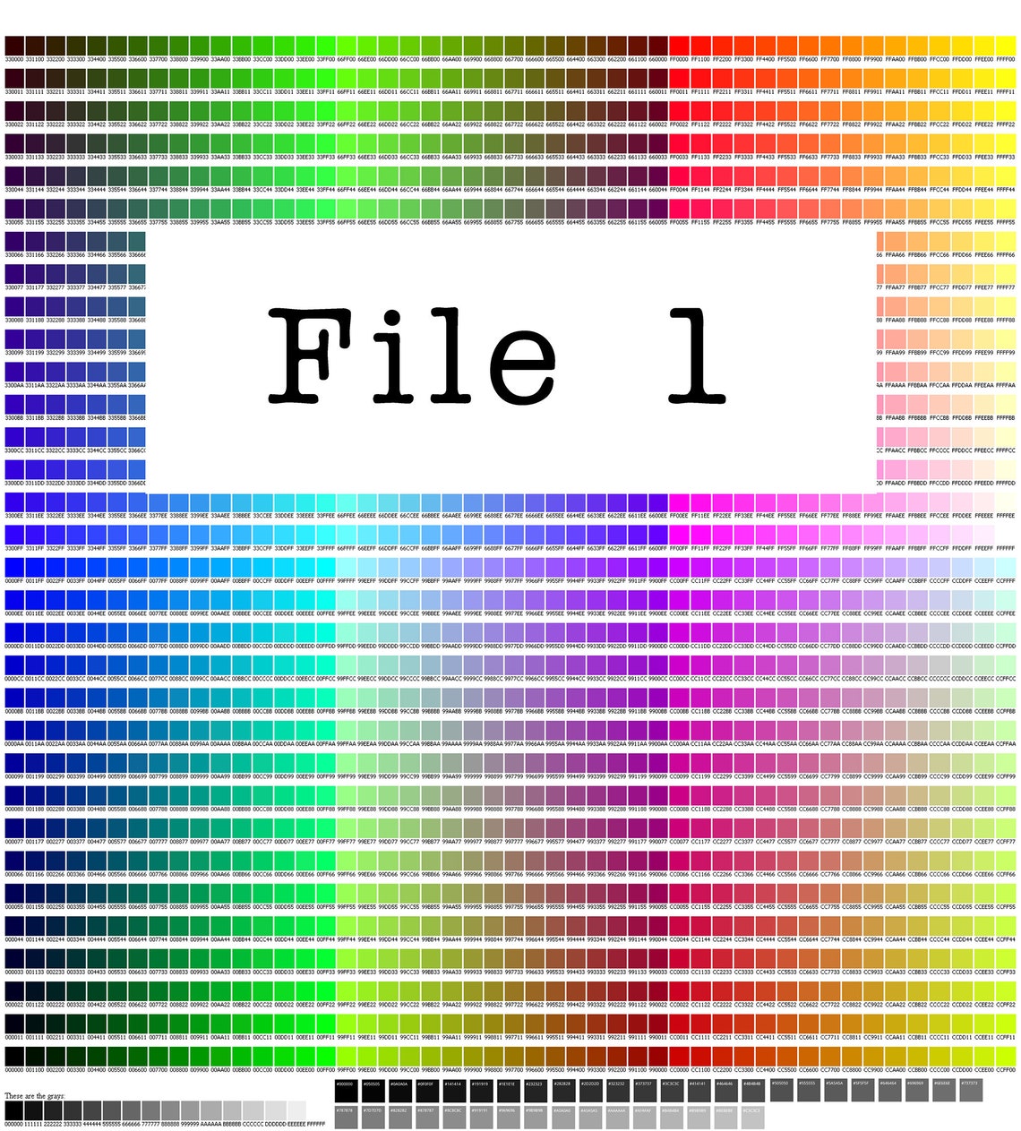 Sublimation Spot Color Charts/digital Download Printable Color Chart ...