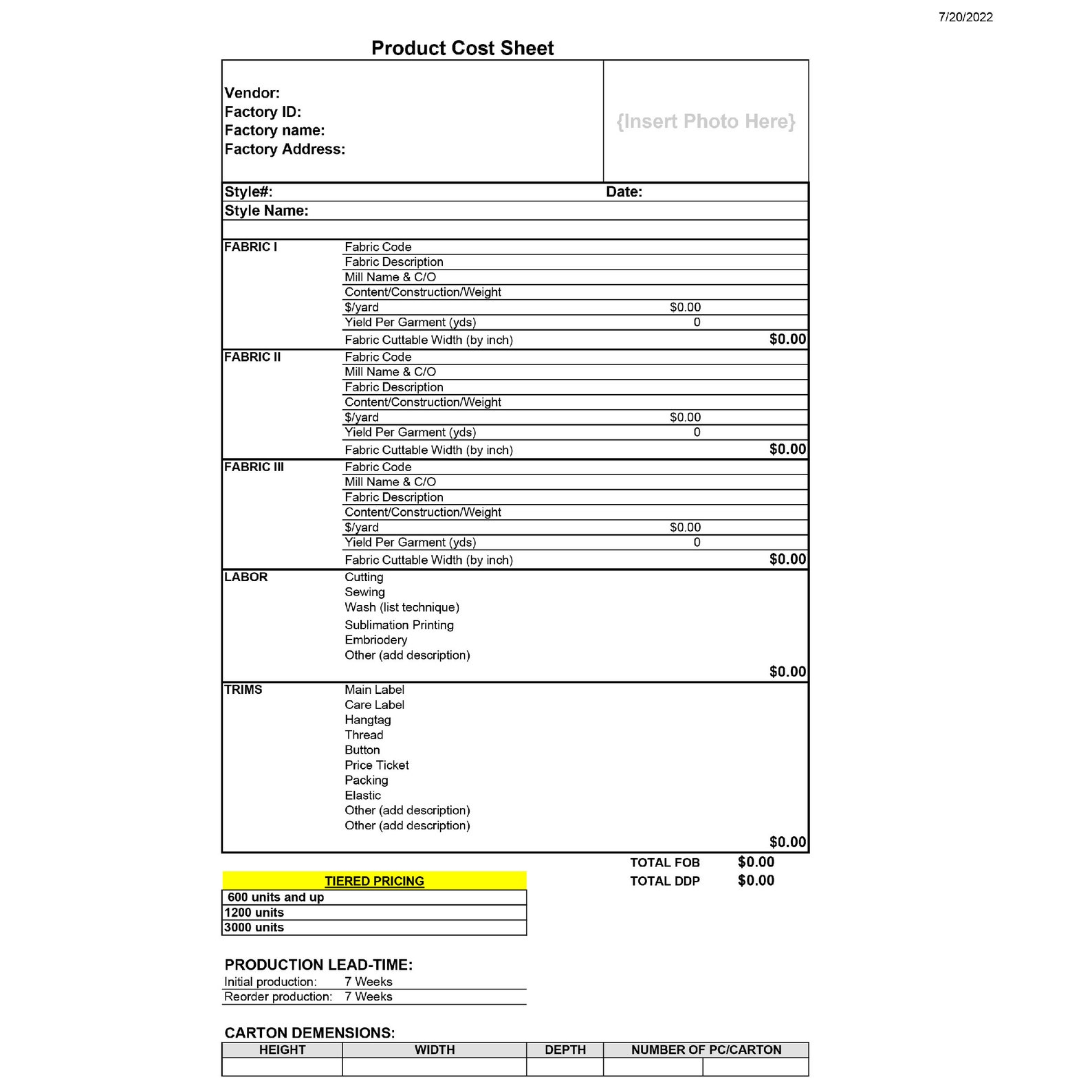 Templates for Designer and Fashion Industries - Cost Details ...