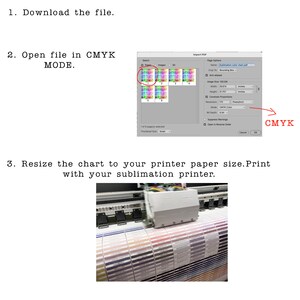 Sublimation Spot Color Charts/digital Download Printable Color Chart ...