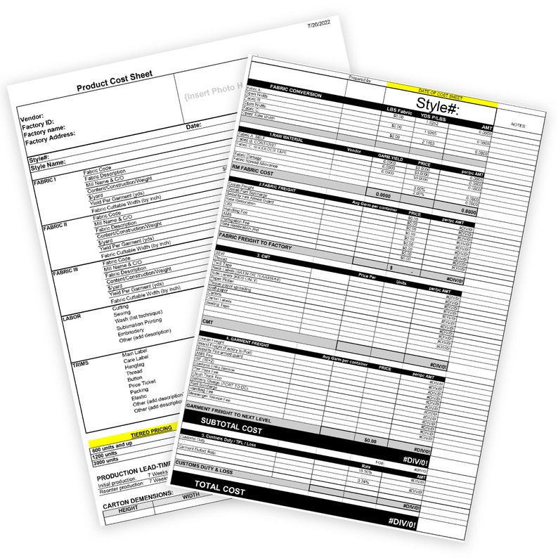 Templates for Designer and Fashion Industries - Cost Details ...