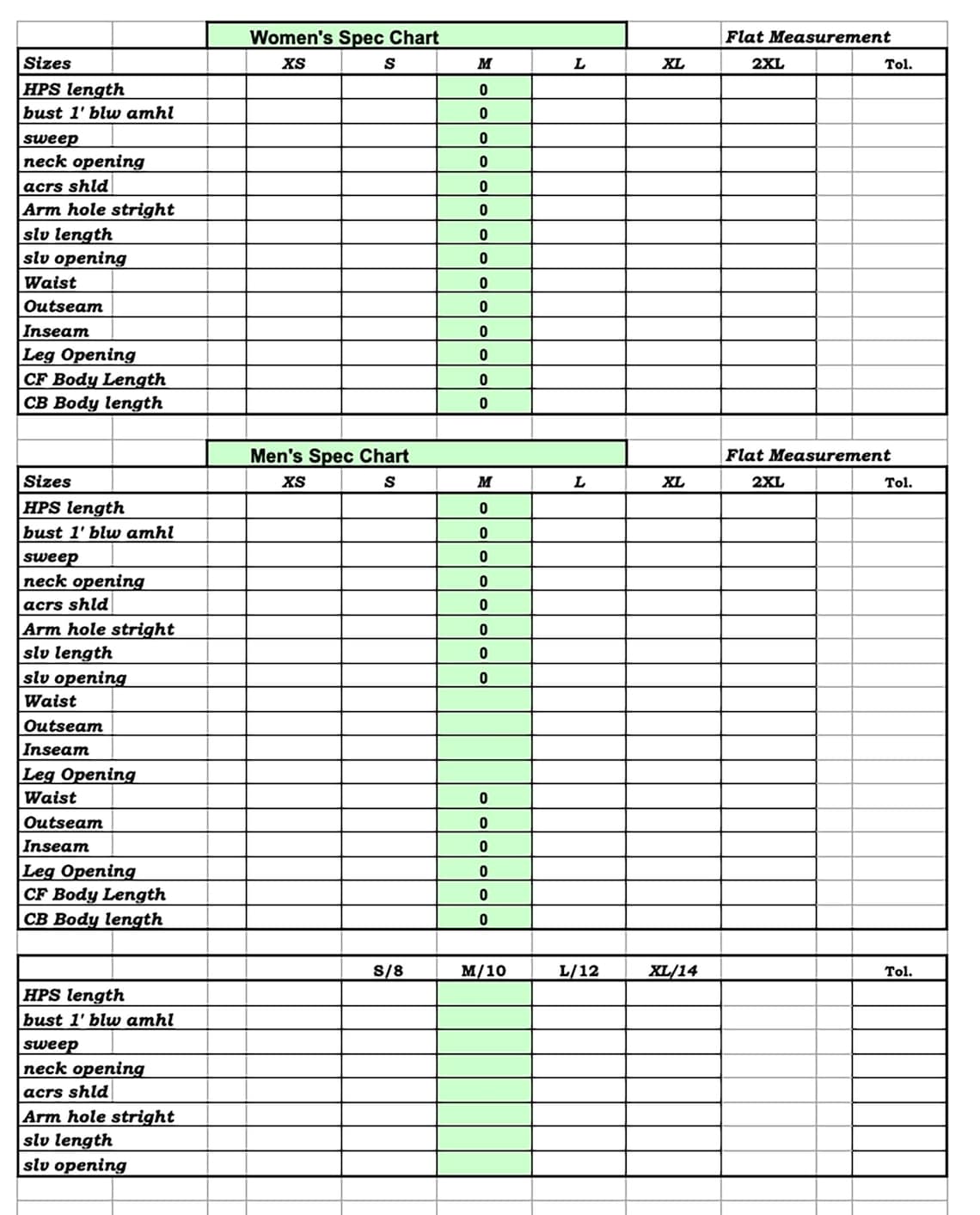 Complete Fashion Style Tech Pack Digital Download Design Worksheet ...