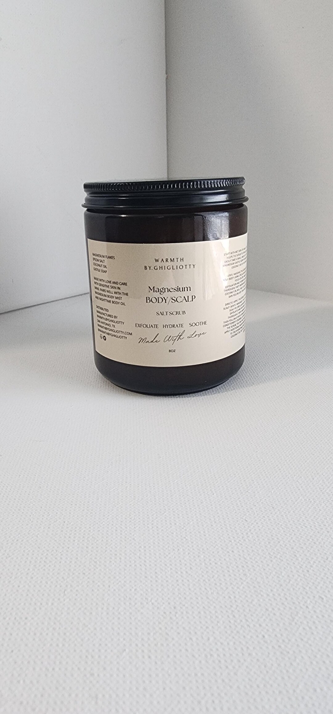 Magnesium Body/scalp Scrub Coconut Oil Epsom Salt Magnesium Flakes ...