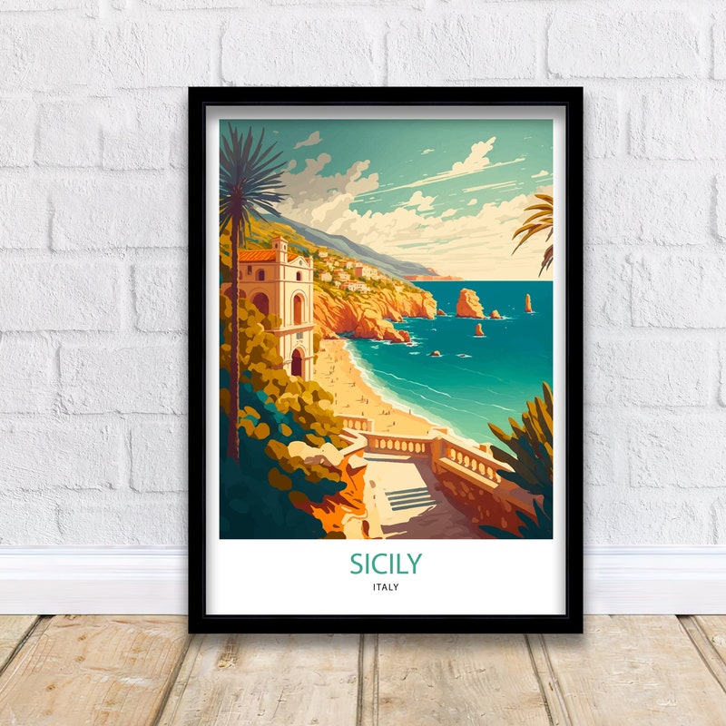 Sicily Poster - Etsy UK