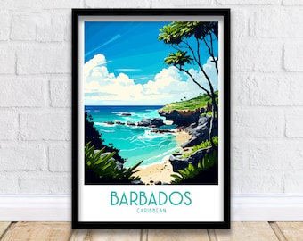 Barbados Print Barbados Poster Barbados Barbados Wall Art Barbados Art ...