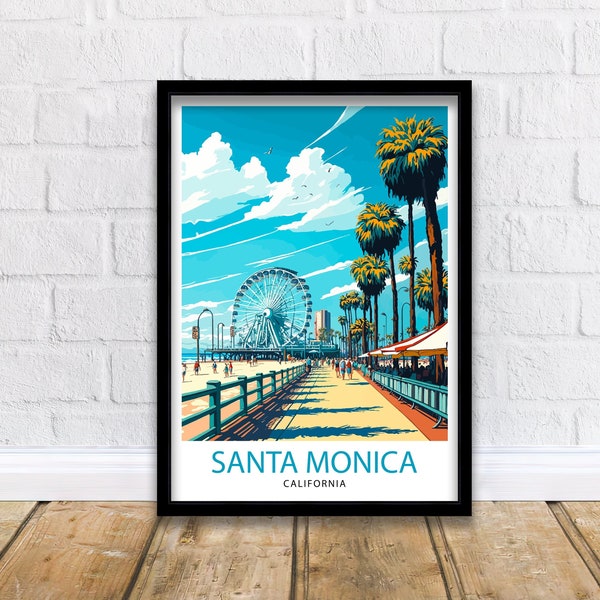 Santa Monica Poster - Etsy