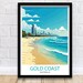 Gold Coast Queensland Travel Print Australia Wall Art Gold Coast ...