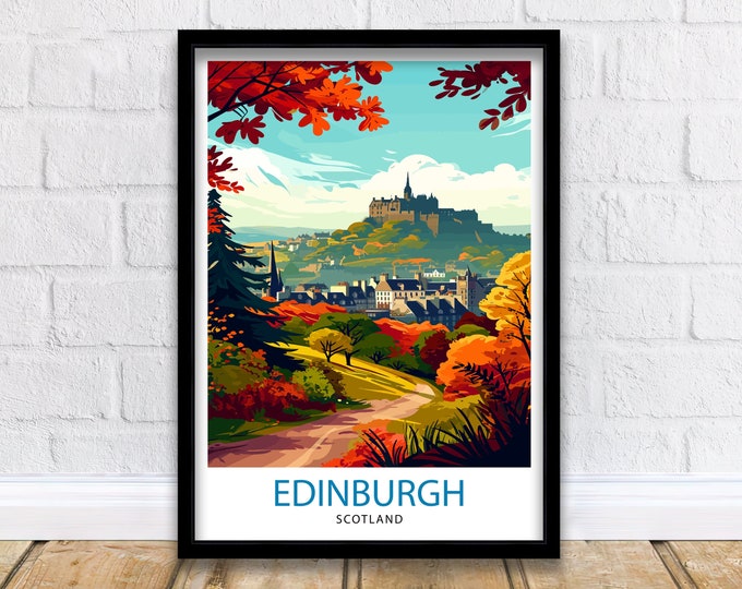 Edinburgh Scotland Travel Print Edinburgh Wall Art Edinburgh Home Decor ...