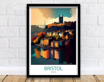 Bristol Skyline Art Print Bristol Cityscape Hand-drawn Black - Etsy UK