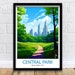 Central Park New York Travel Print| Central Park Wall Decor Central ...