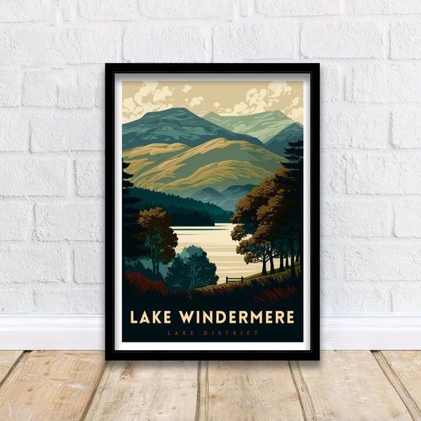 Lake District Windermere Poster - Etsy