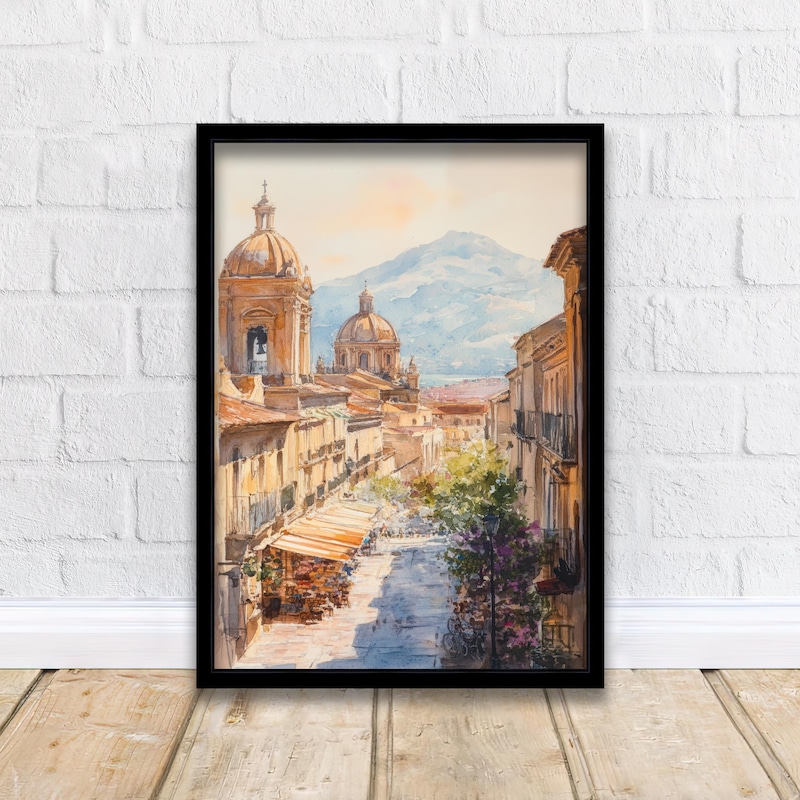 Palermo Sicily Watercolor - Etsy