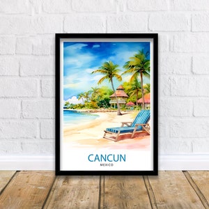 Cancun Mexico Travel Print Cancun Wall Decor Cancun Home Living Decor ...