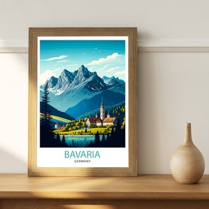 Bavaria Germany Travel Print Bavarian Alps Wall Art Bavaria Home Decor ...