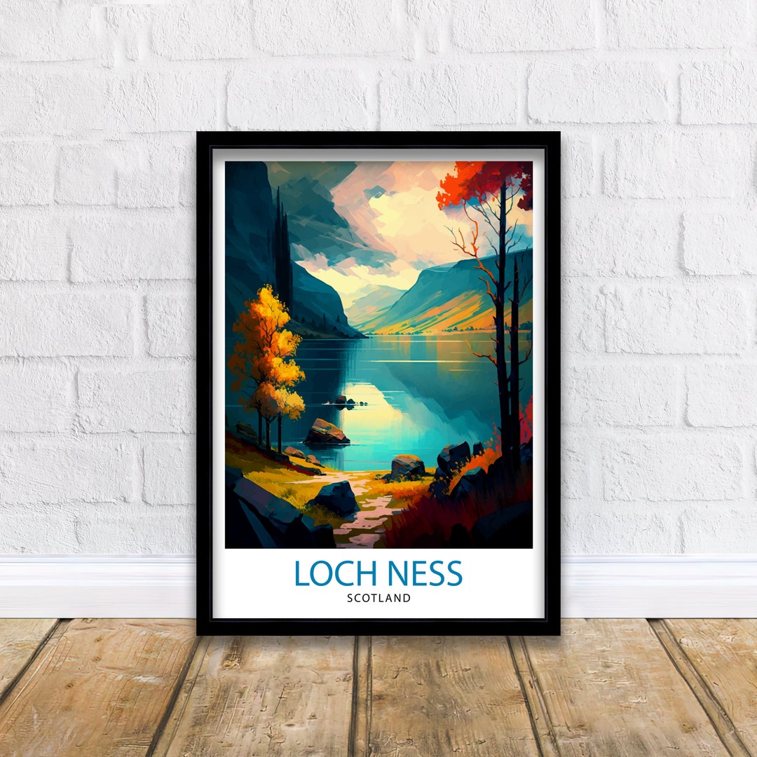Loch Ness Travel Print Loch Ness Wall Decor Loch Ness Poster Scotland ...