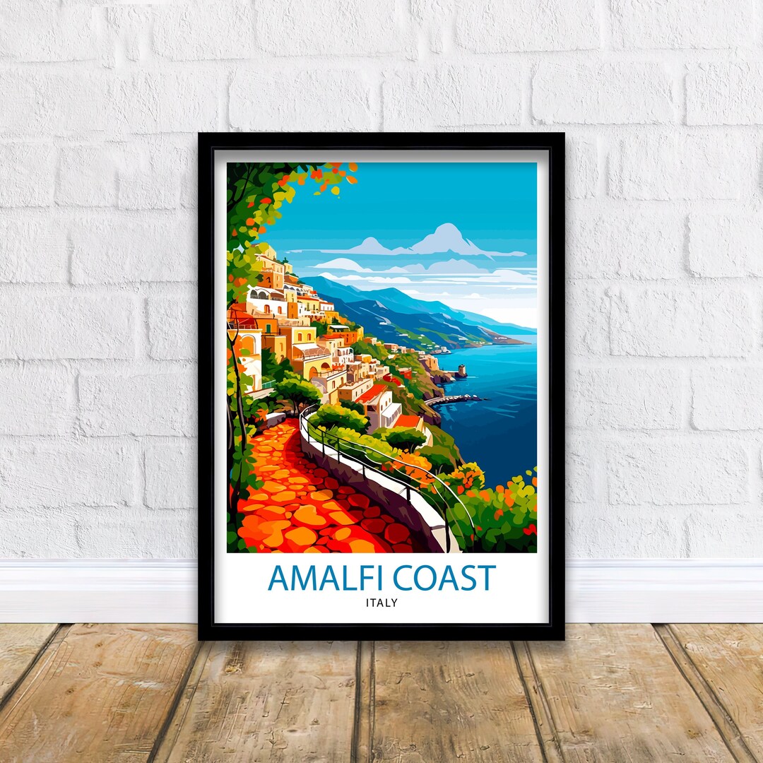 Amalfi Coast Italy Travel Print Amalfi Coast Wall Decor Amalfi Coast ...