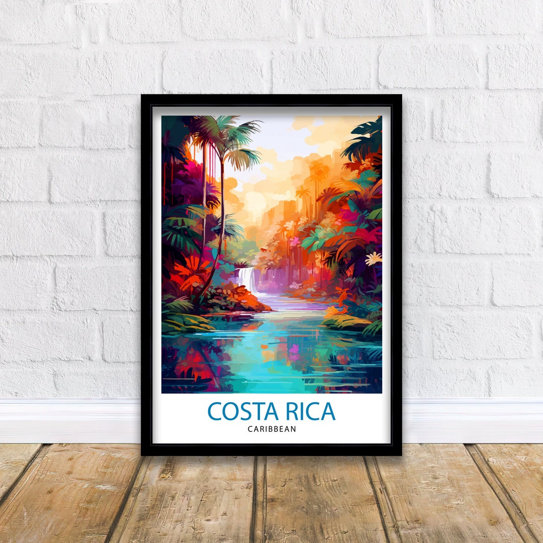 Costa Rica Caribbean Print Tropical Rainforest Art Costa Rica Wall Art ...