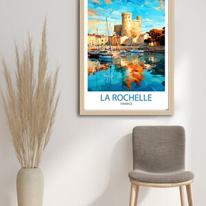 La Rochelle Travel Print La Rochelle Wall Decor France Illustration ...