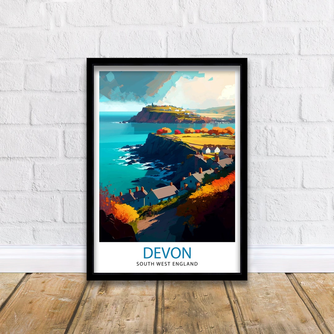 Devon Travel Print Devon Wall Decor Devon Home Living Decor Devon ...