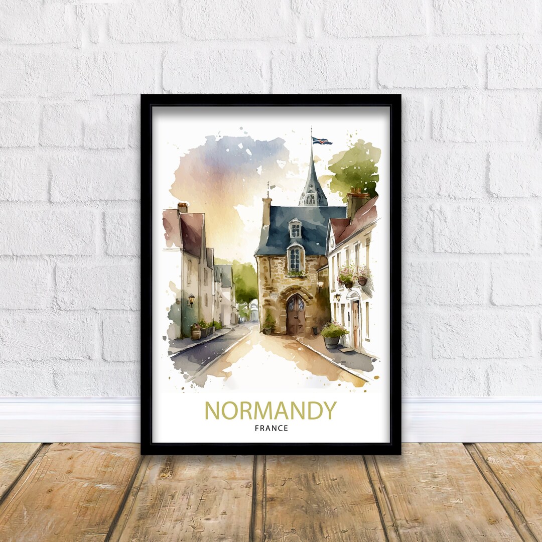 Normandy France Travel Print Normandy Wall Decor Normandy Poster France ...