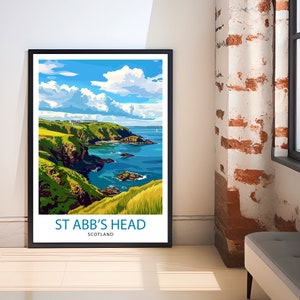 St Abbs Head Scotland Travel Print Wall Decor Wall Art St Abbs Head ...