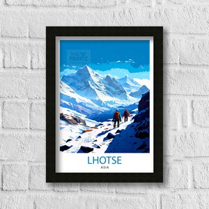 K2 Mountain Print Karakoram Range Artwork Climbers K2 Poster Pakistan ...