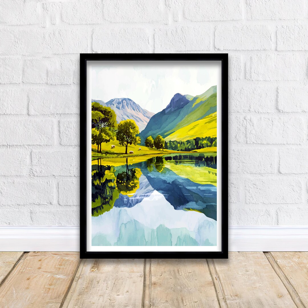 Buttermere England Travel Print Wall Decor Wall Art Buttermere ...