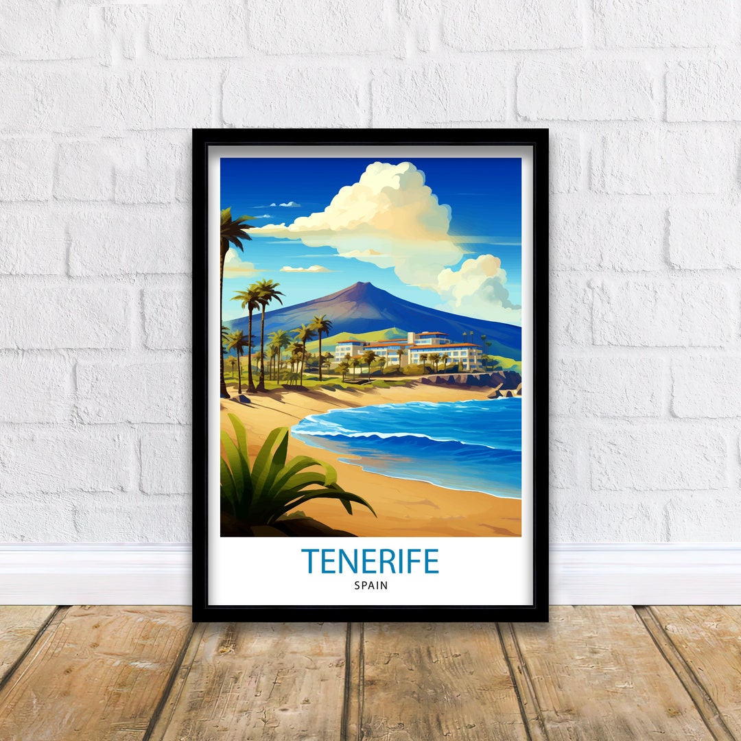Tenerife Spain Travel Print Tenerife Wall Decor Tenerife Home Living ...