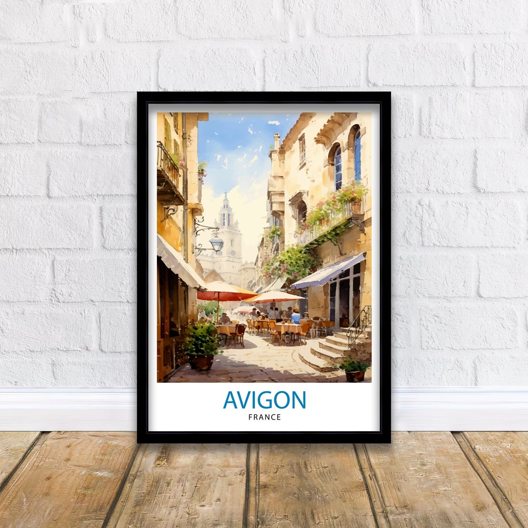 Avignon France Travel Print , Avignon Wall Decor, Avignon Home Living Decor, Avignon France ...