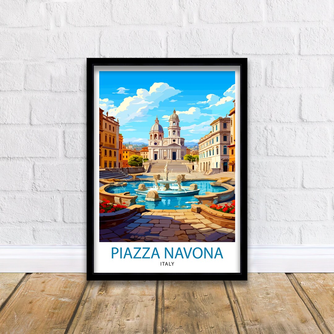 Piazza Navona Italy Travel Print - Piazza Navona Wall Decor Piazza ...